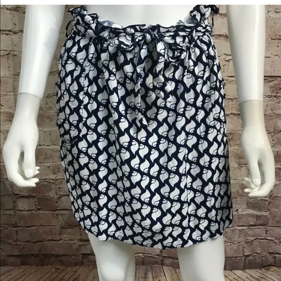 escapada | Skirts | Escapada Mini Skirt Medium Navy Shell Print Rayon ...